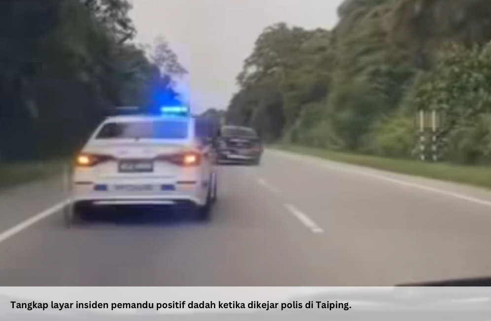 Lelaki positif dadah lari polis, langgar beberapa kenderaan sebelum ditahan